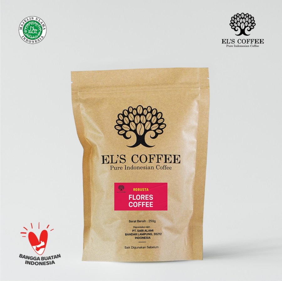 Roasted Beans Robusta Flores EL'S COFFEE - Halal | Inaexport