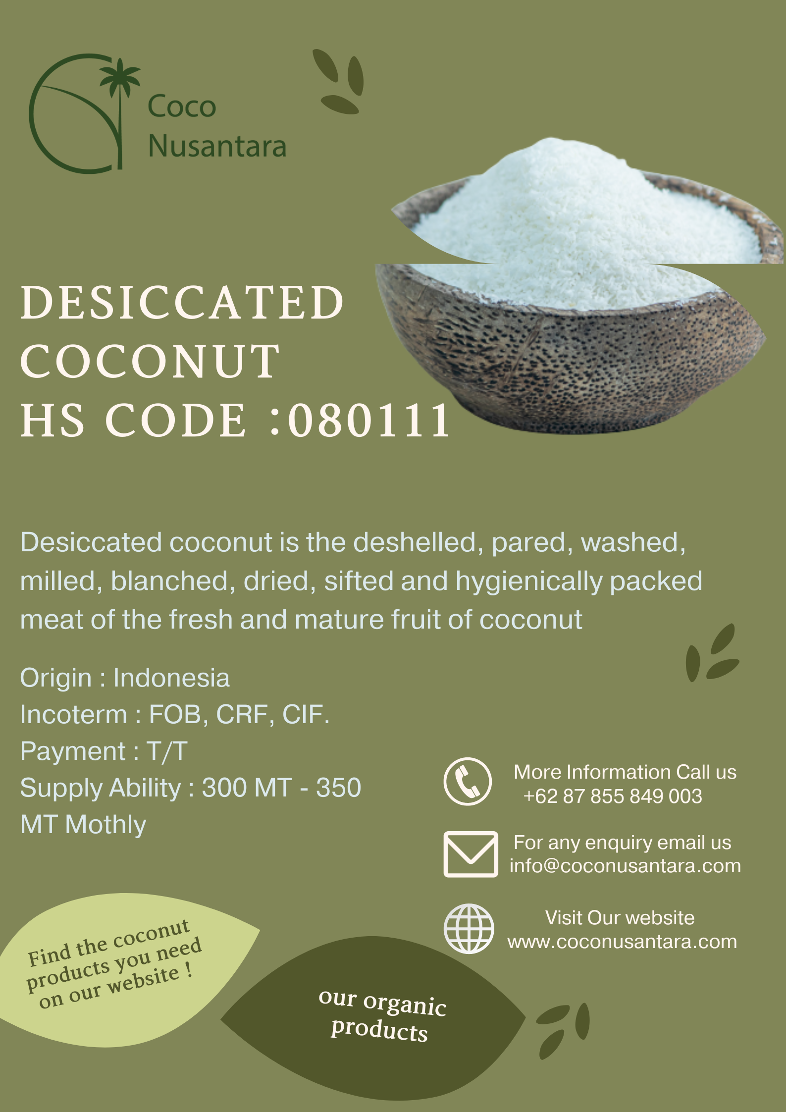 Desiccated Coconut | Inaexport
