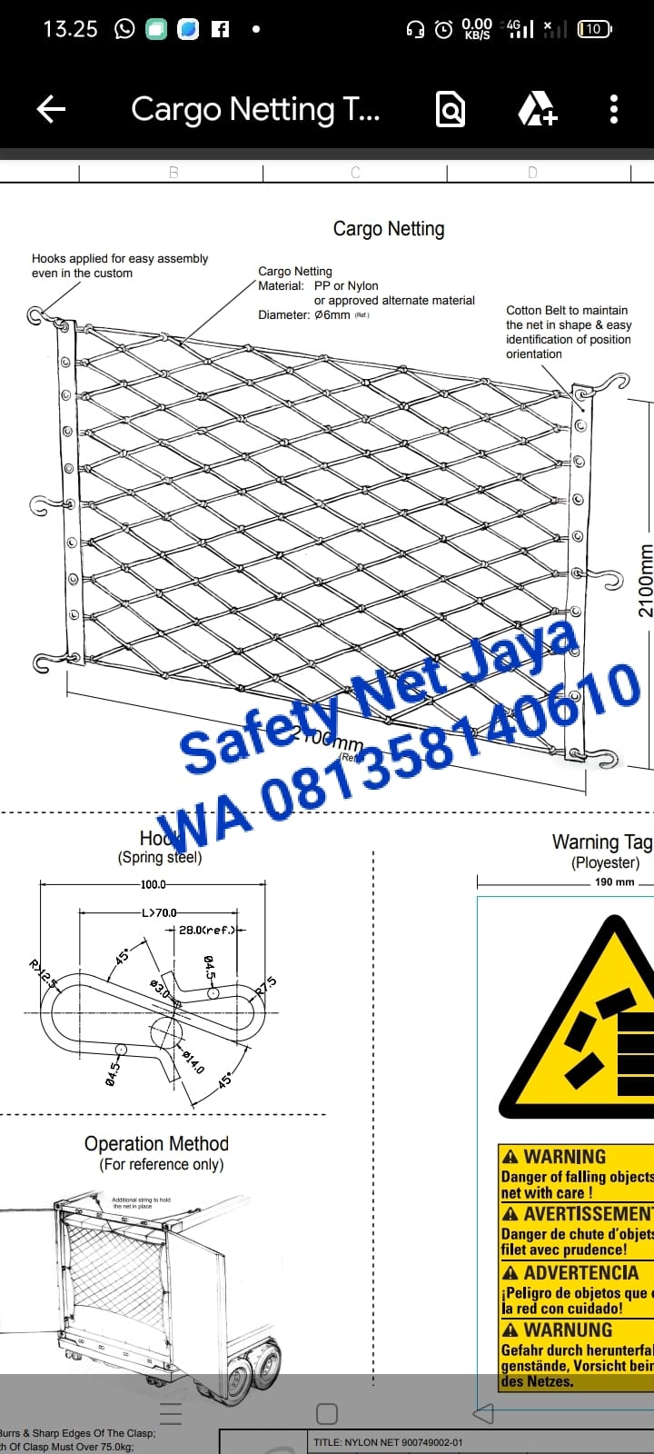 CONTAINER SAFETY NET FOR FOOD PRODUCT EXPORT | Inaexport