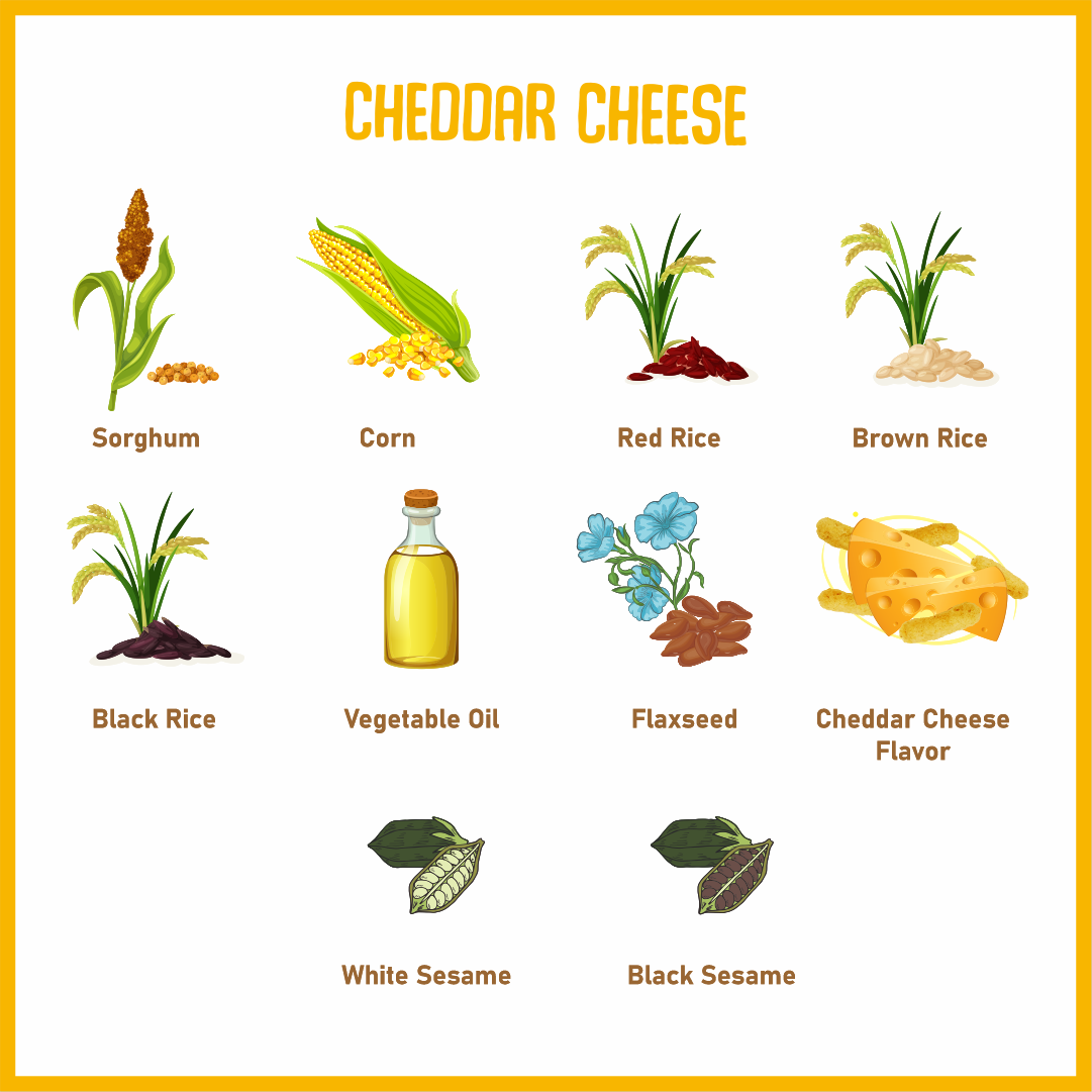 Nola 8 Grain Puffs Cheddar Cheese | Inaexport