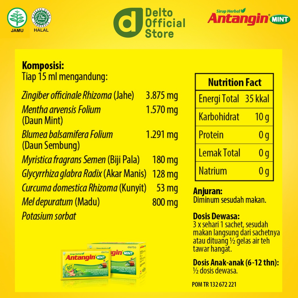 Antangin Mint Herbal Syrup | Inaexport