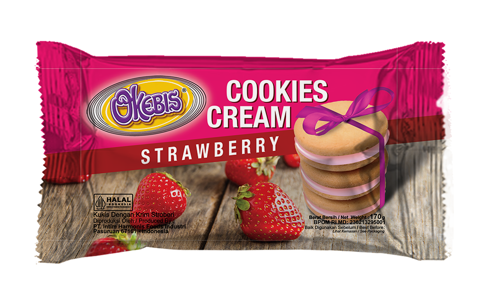Okebis Cookies Cream Strawberry 20 | Inaexport