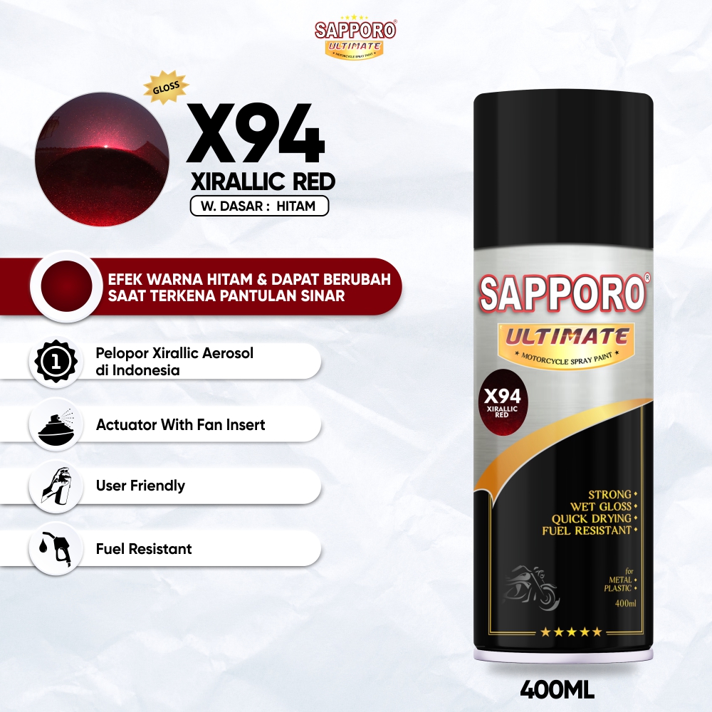 X94 Xirallic Red Ultimate High Quality Aerosol Paint for Motorcycles ...