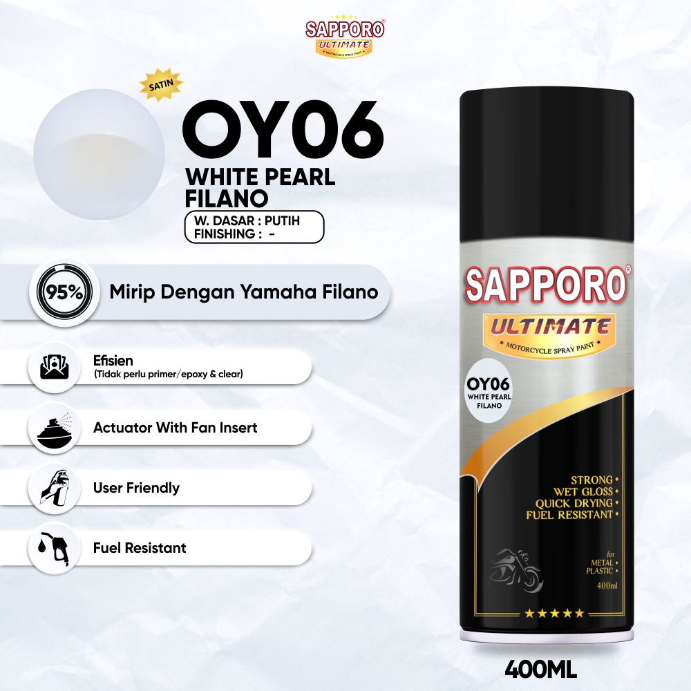 OY06 White Pearl Filano Ultimate High Quality Aerosol Paint for ...