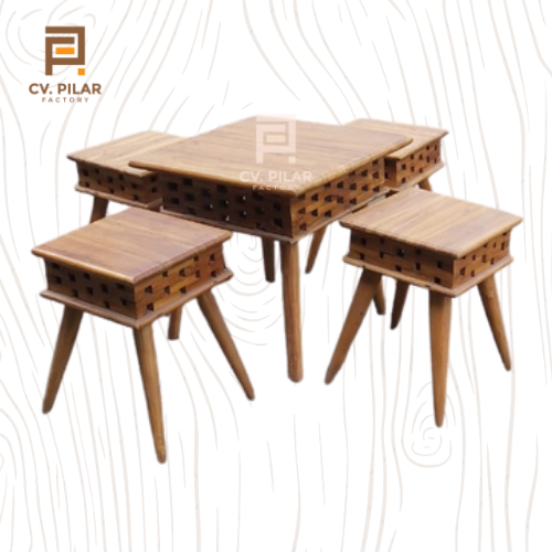 Zig-Zag Dining Table Set | Inaexport